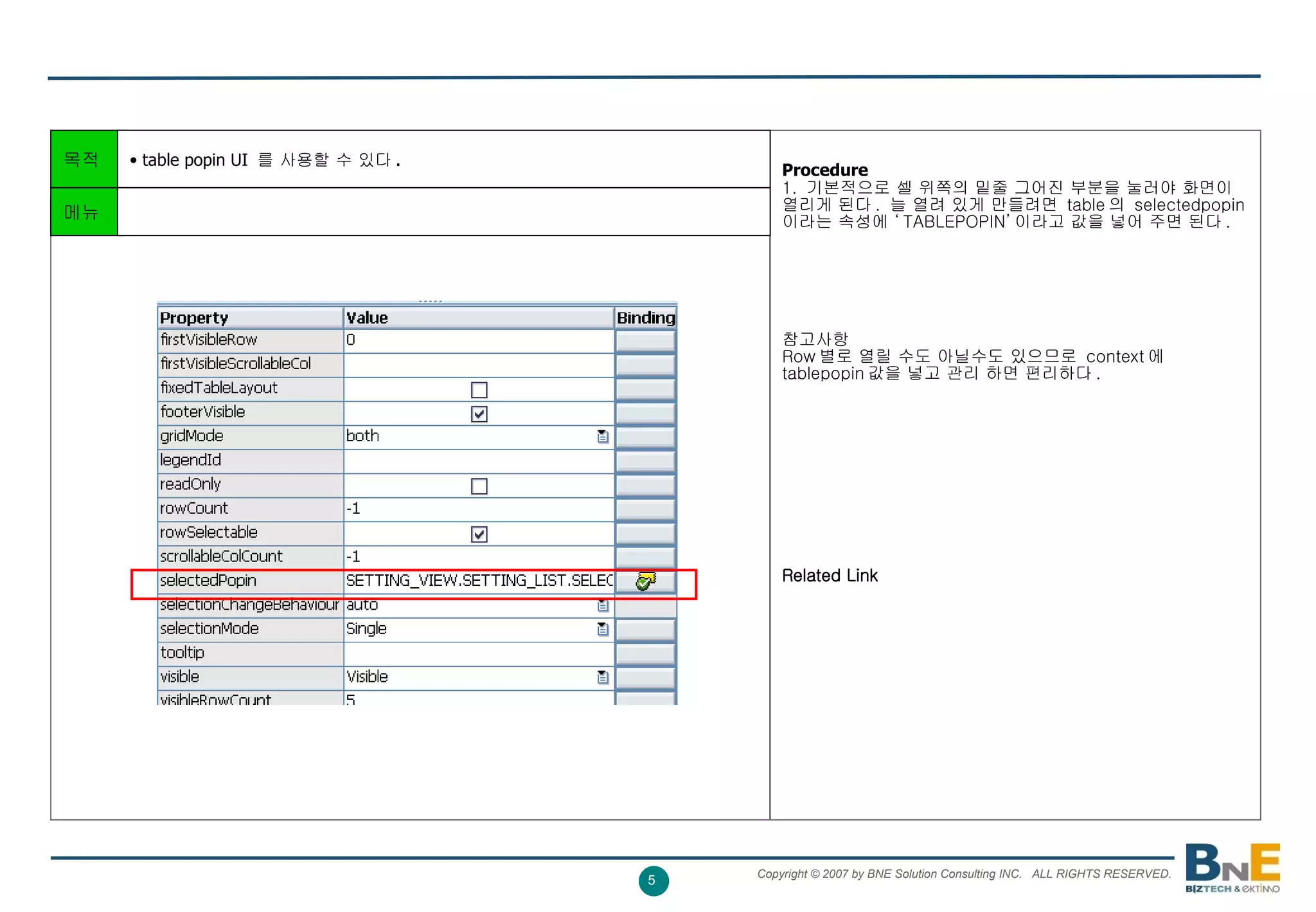 webdynpro Table Popin | PPT