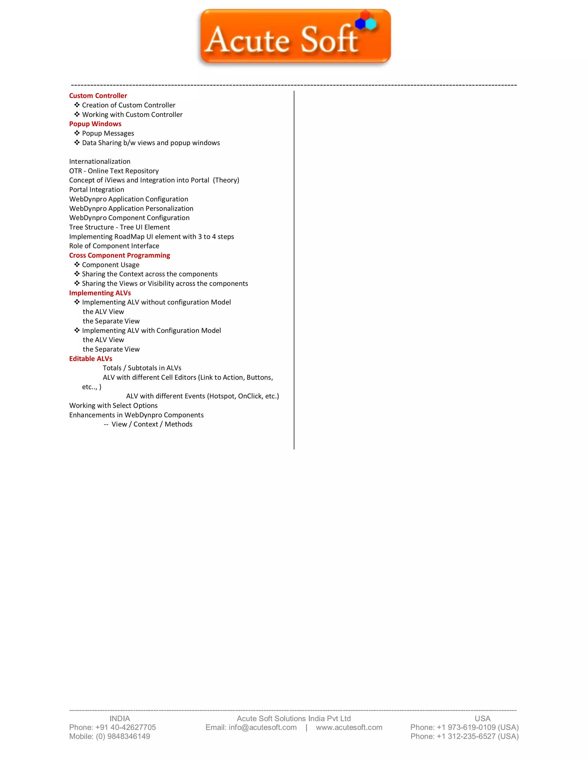 Sap Webdynpro Abap Online Training Pdf