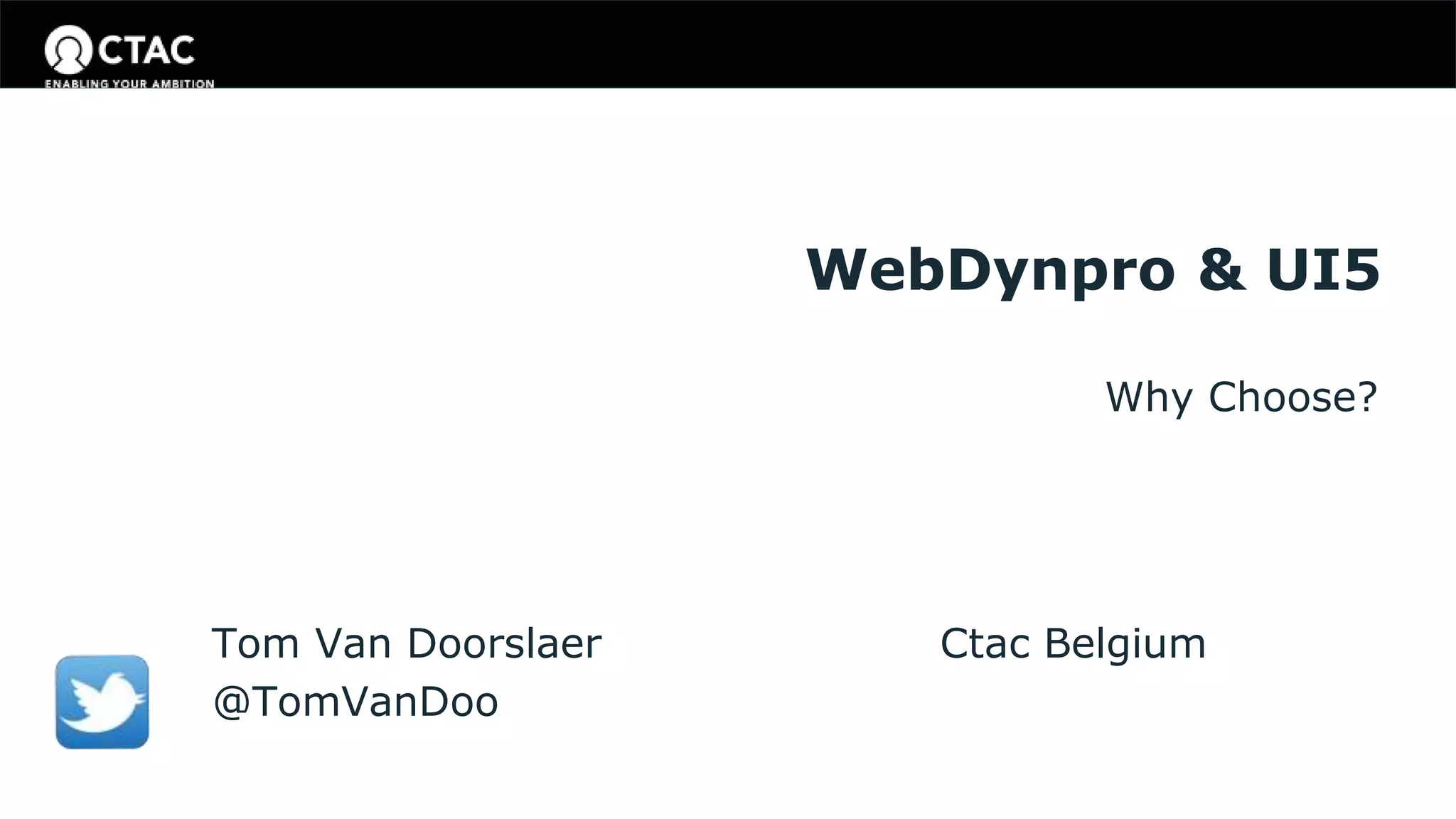 Web dynpro & ui5 | PPT
