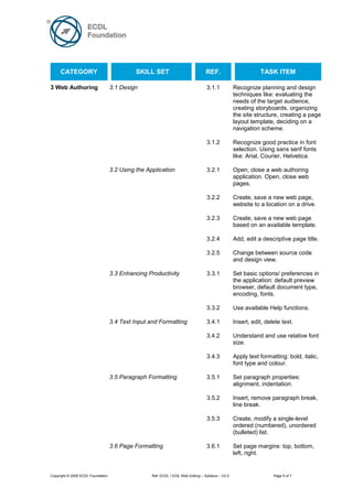Web editing | PDF | Web Design and HTML | Internet