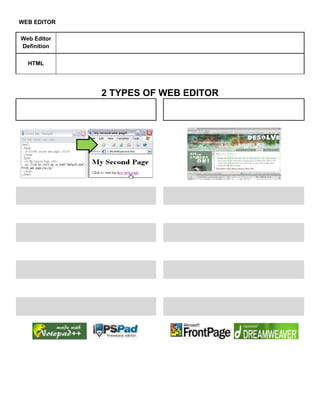 Web editor worksheet | DOCX