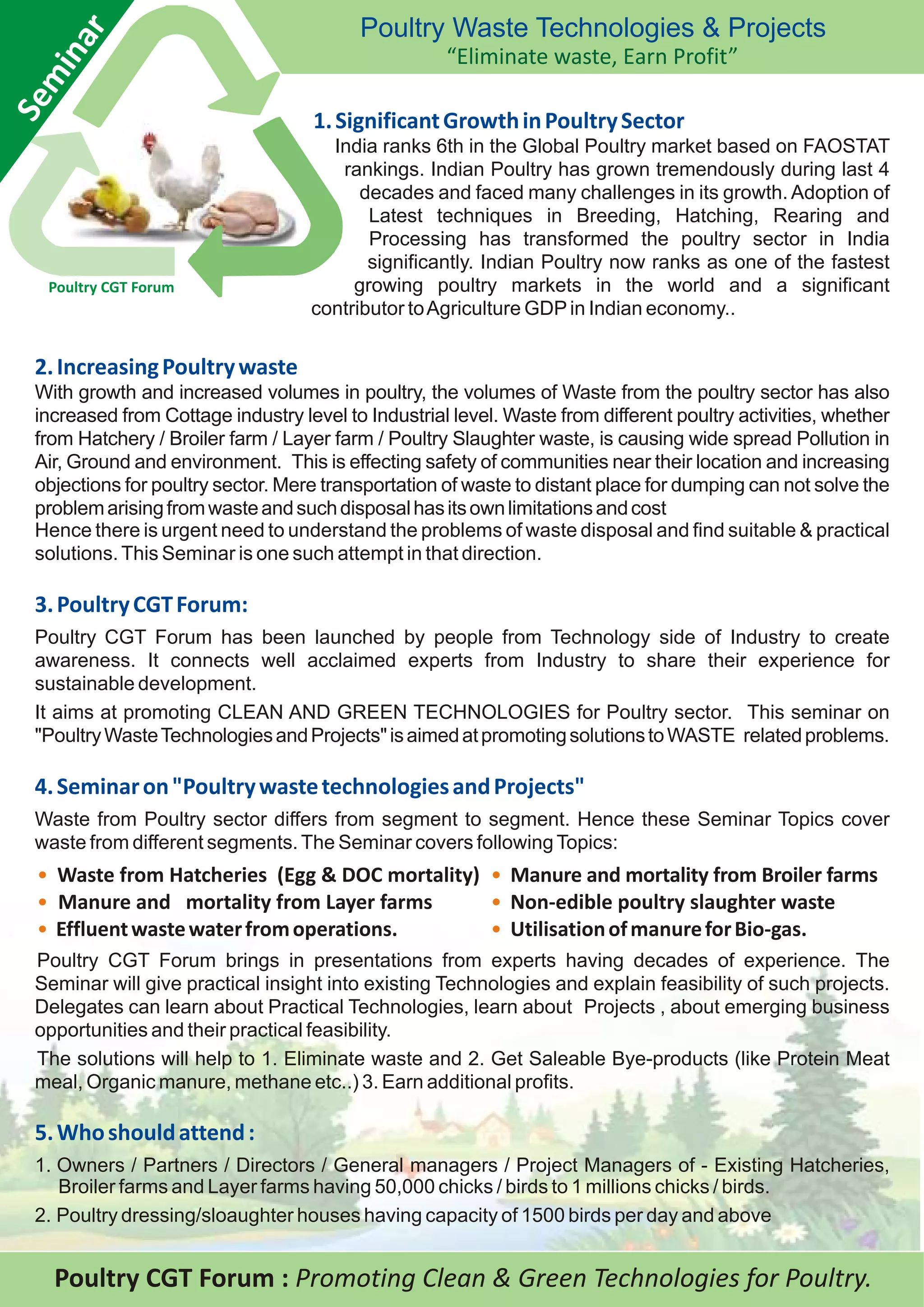 Poultry Waste technologies & projects | PDF | Agriculture | Industries