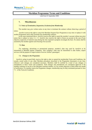 Meridian Terms and Conditions | PDF