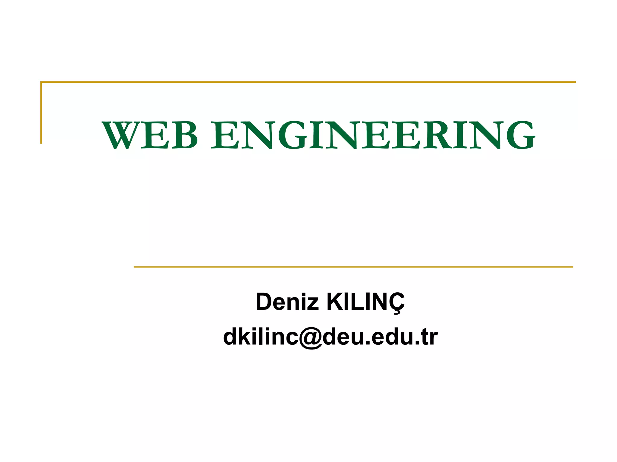 Web Engineering | PPT