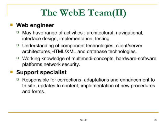 Web Engineering | PPT | Web Development | Internet