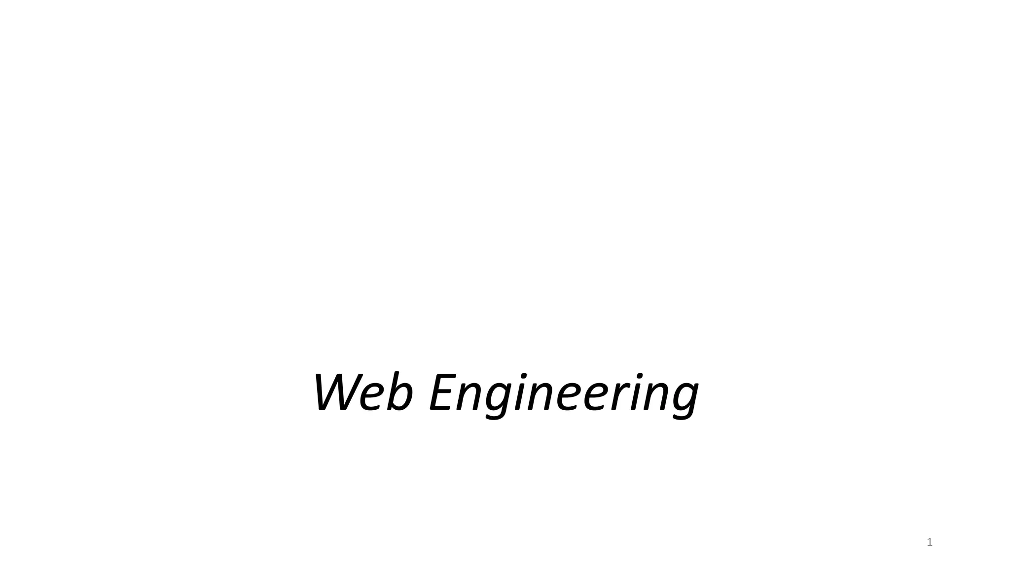 Web engineering | PPTX