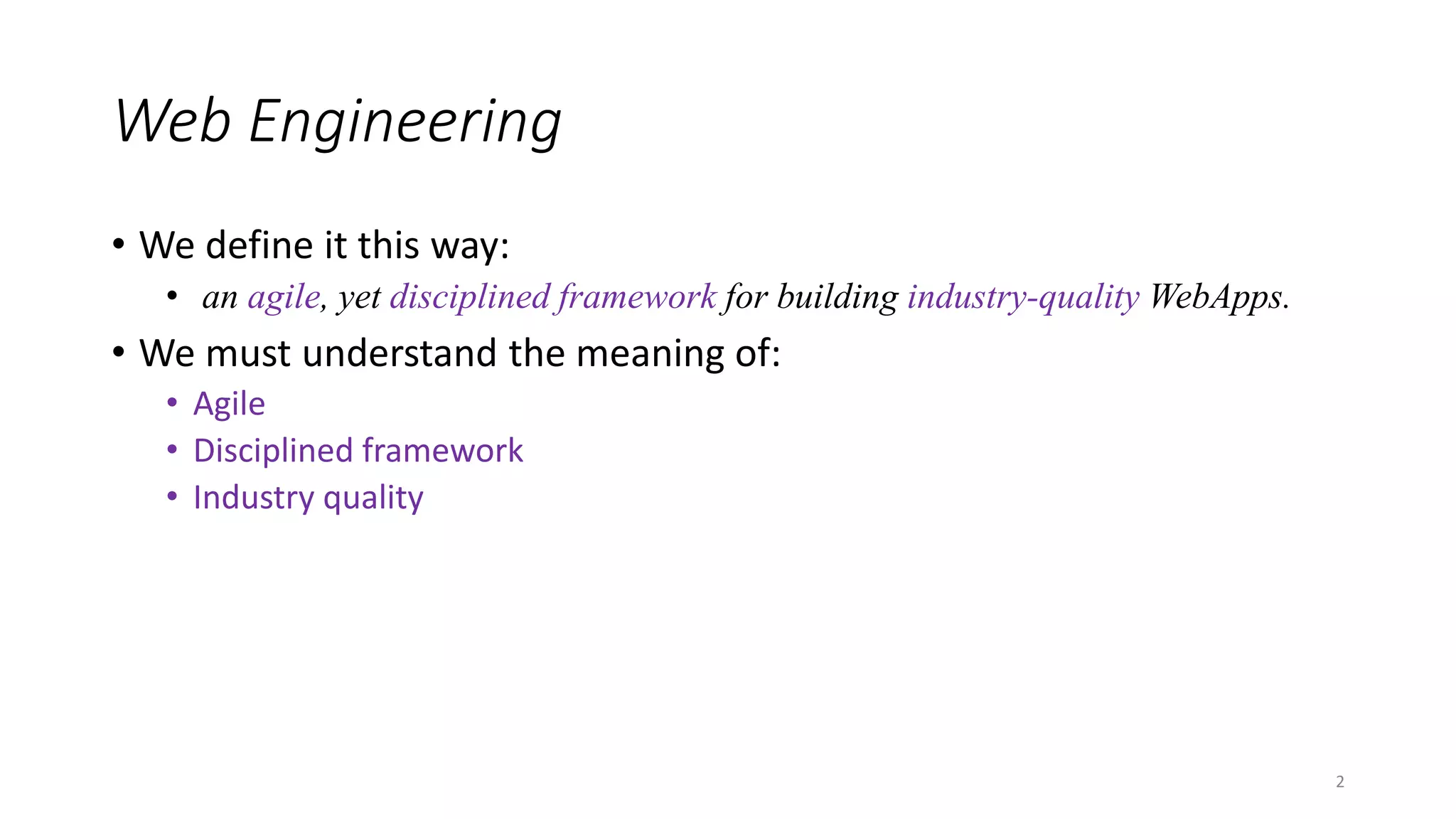 Web engineering | PPTX