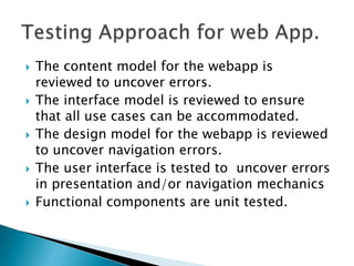 Web Engineering - Web Application Testing | PPTX