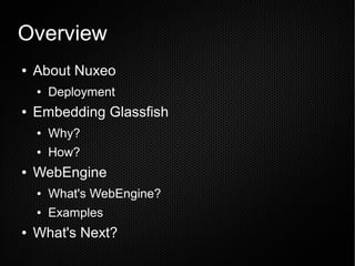 Nuxeo WebEngine and GlassFish v3 | PPT