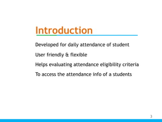 Student Attendance System | PPTX
