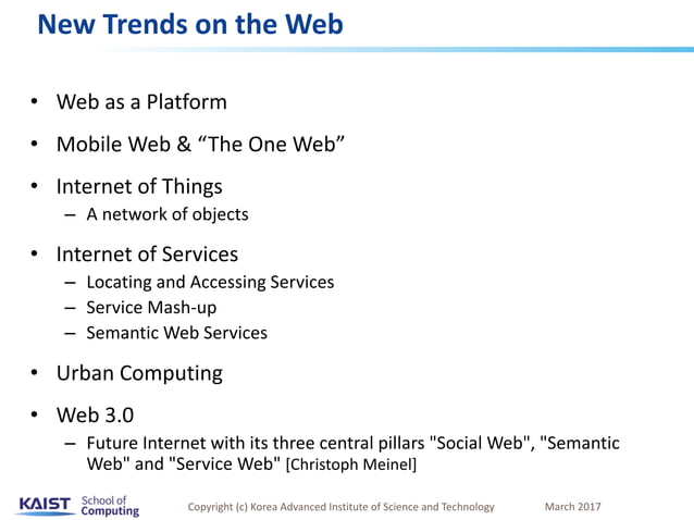 KAIST Web Engineering Lab Introduction (2017 ver.) | PPTX | Web ...