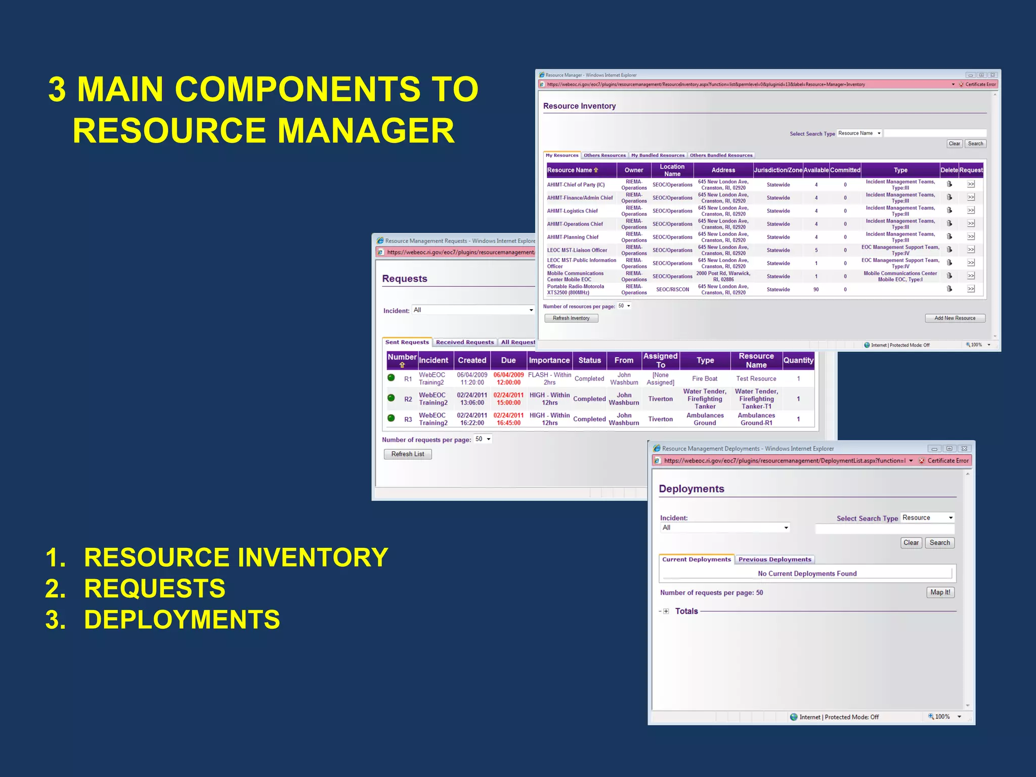 Webeoc resource manager | PPT