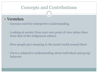 Weber's Perspective | PPT