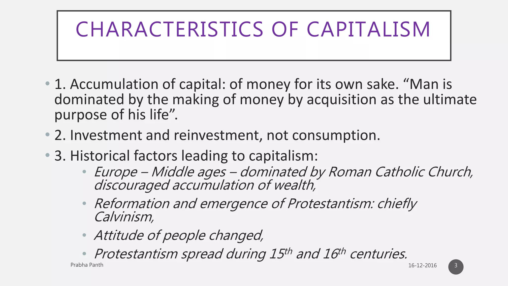 Weber and the spirit of capitalism | PPSX