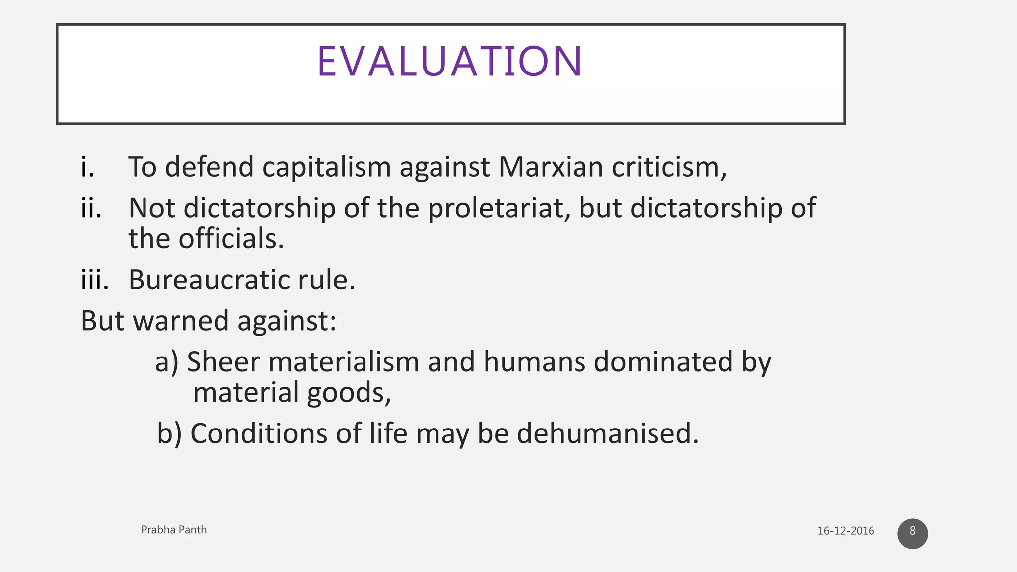 Weber and the spirit of capitalism | PPSX