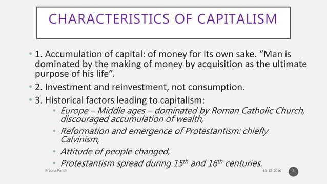 Weber and the spirit of capitalism | PPSX | Business | Business and Finance