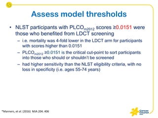 Identifying individuals at high risk for lung cancer in Australia | PDF