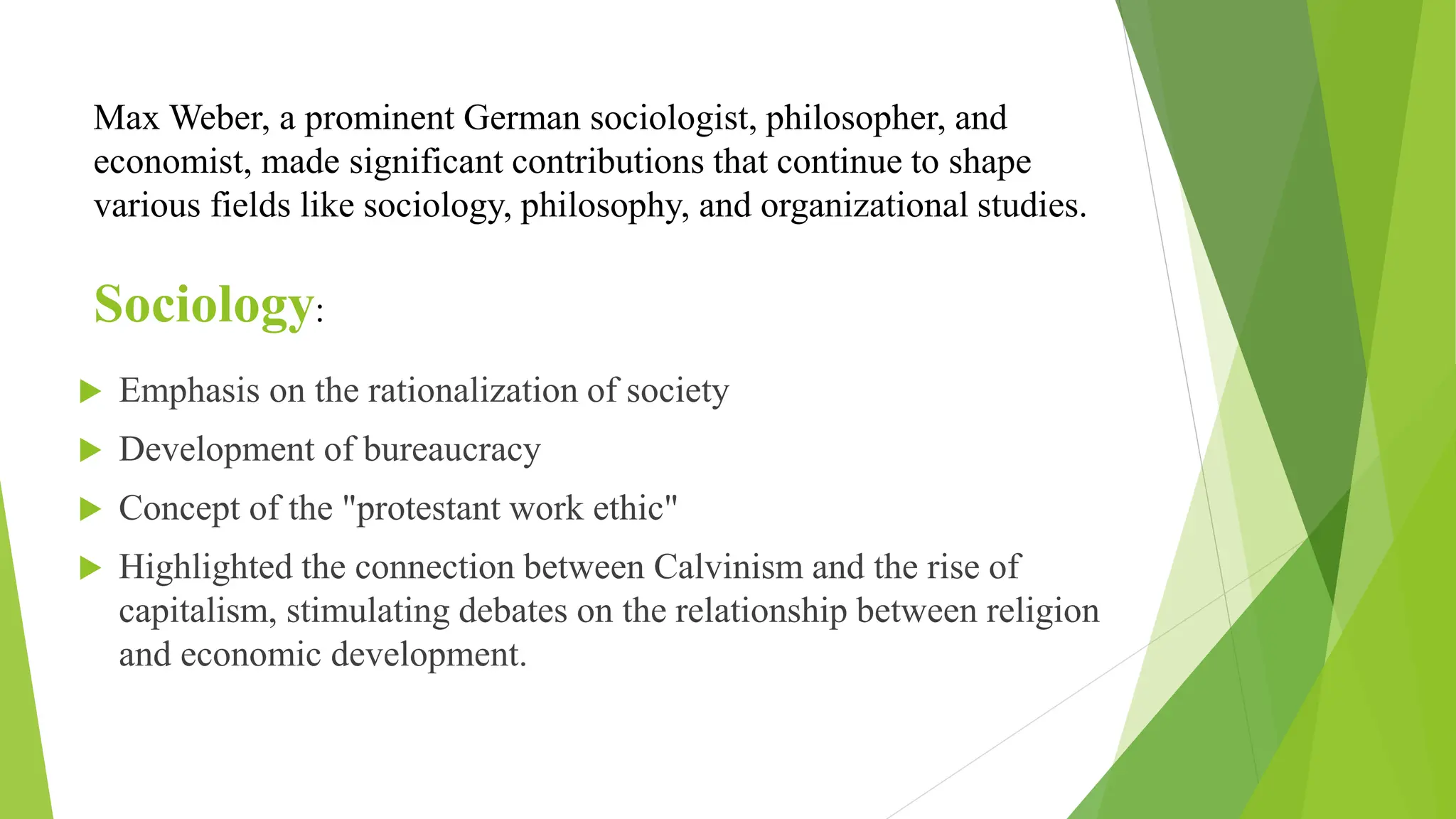 Max weber contribution to logic | PPT