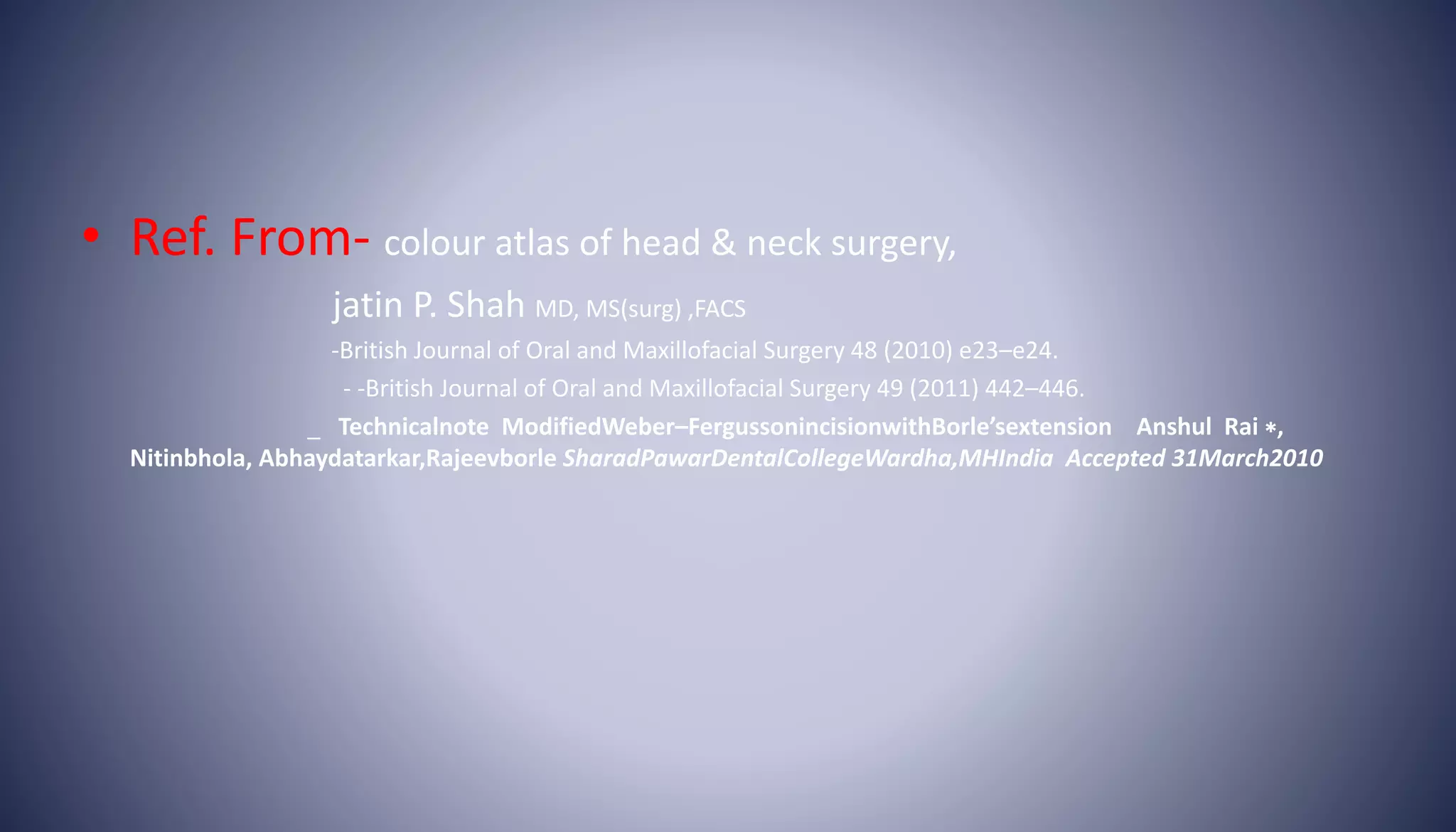 Weber ferguson incison (poster) | PPTX