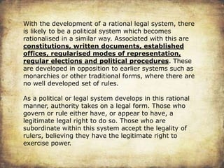 Weber's authority | PPTX