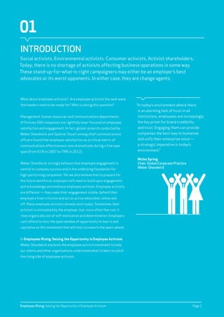 디지털 시대의 새로운 변화 - ‘직원 행동주의(Employee Activism)’ 급부상 리포트 | PDF