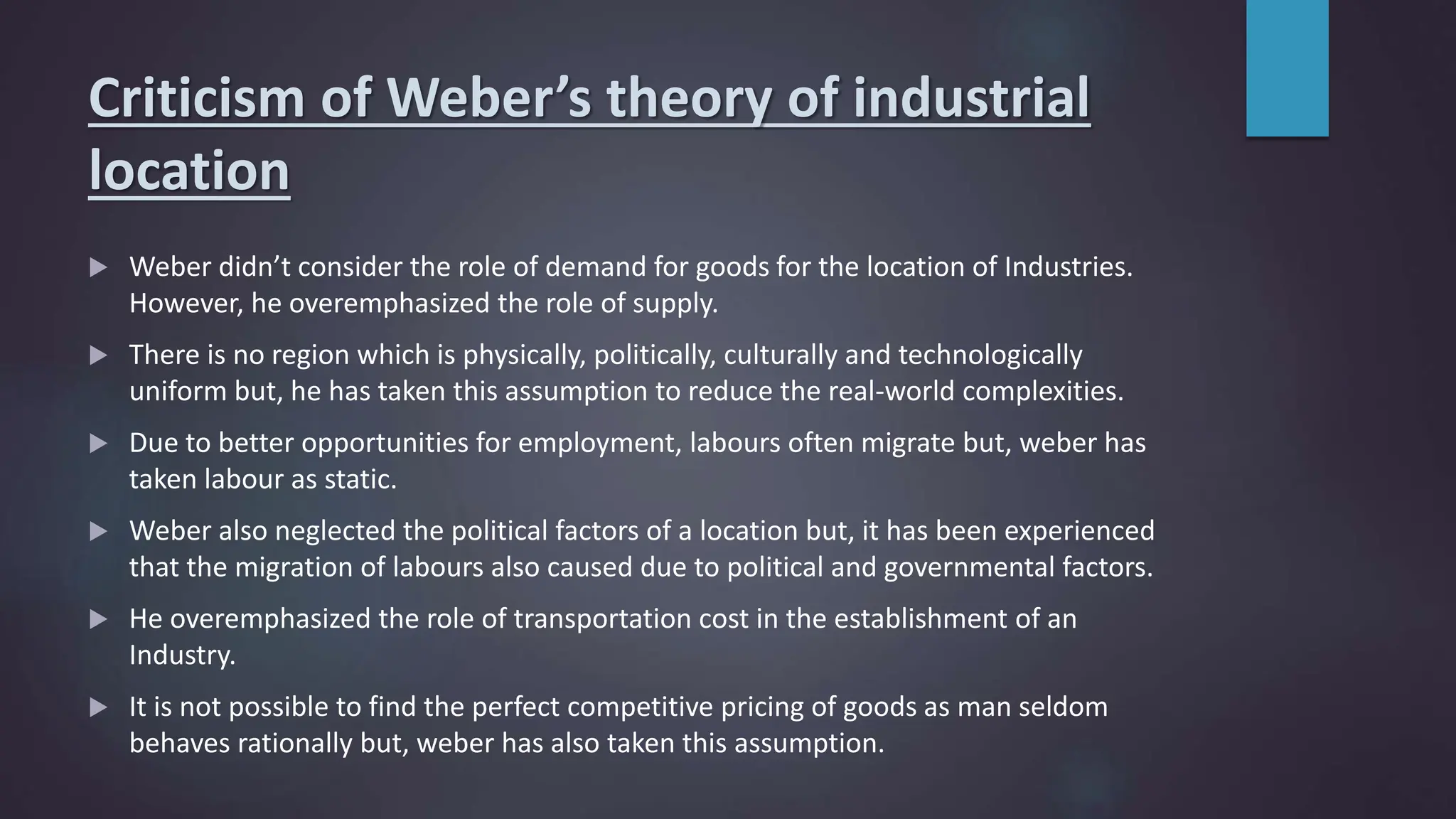 Alfred Weber's least cost theory on industrial location.pptx