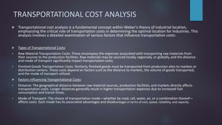 Alfred Weber's least cost theory on industrial location.pptx