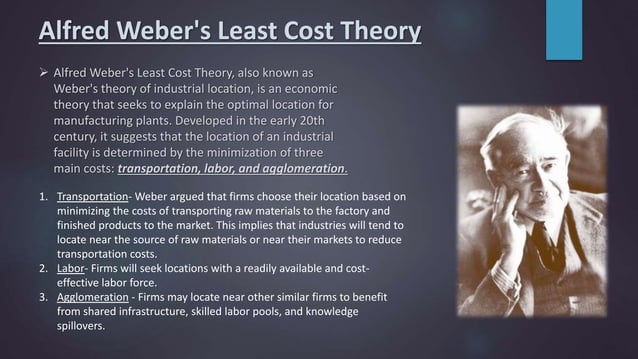 Alfred Weber's least cost theory on industrial location.pptx