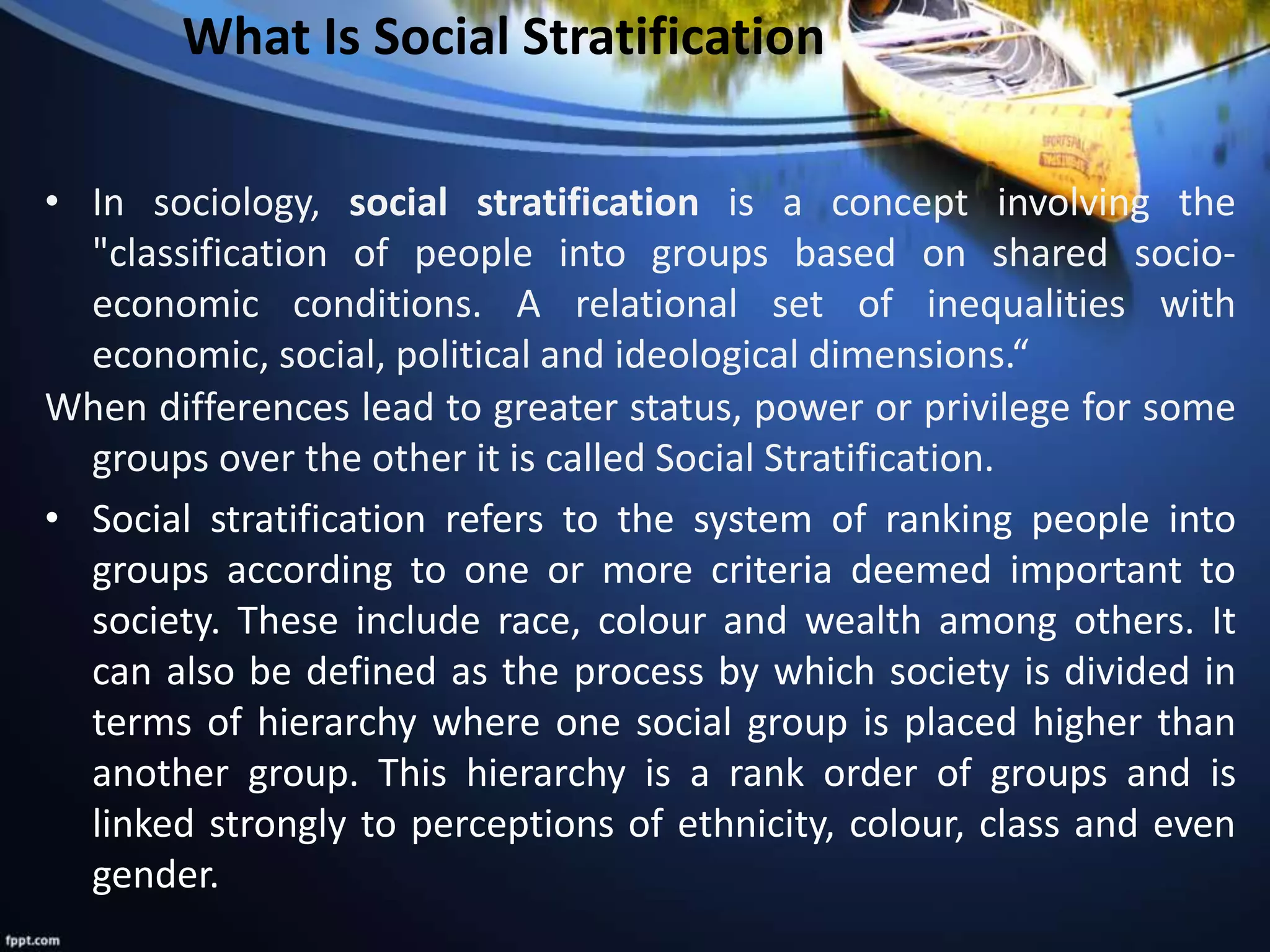 Max Weber's theory of social stratification | PPTX