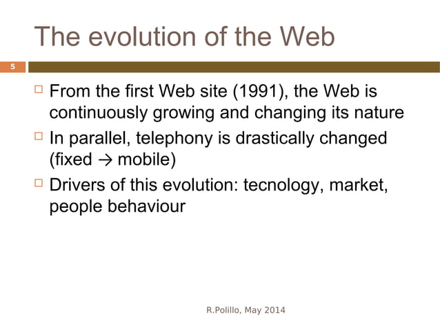 Web evolution (Part I) | PPT