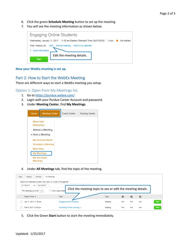 Webex meeting-setup | PDF | Web Conferencing | Computer Software and Applications