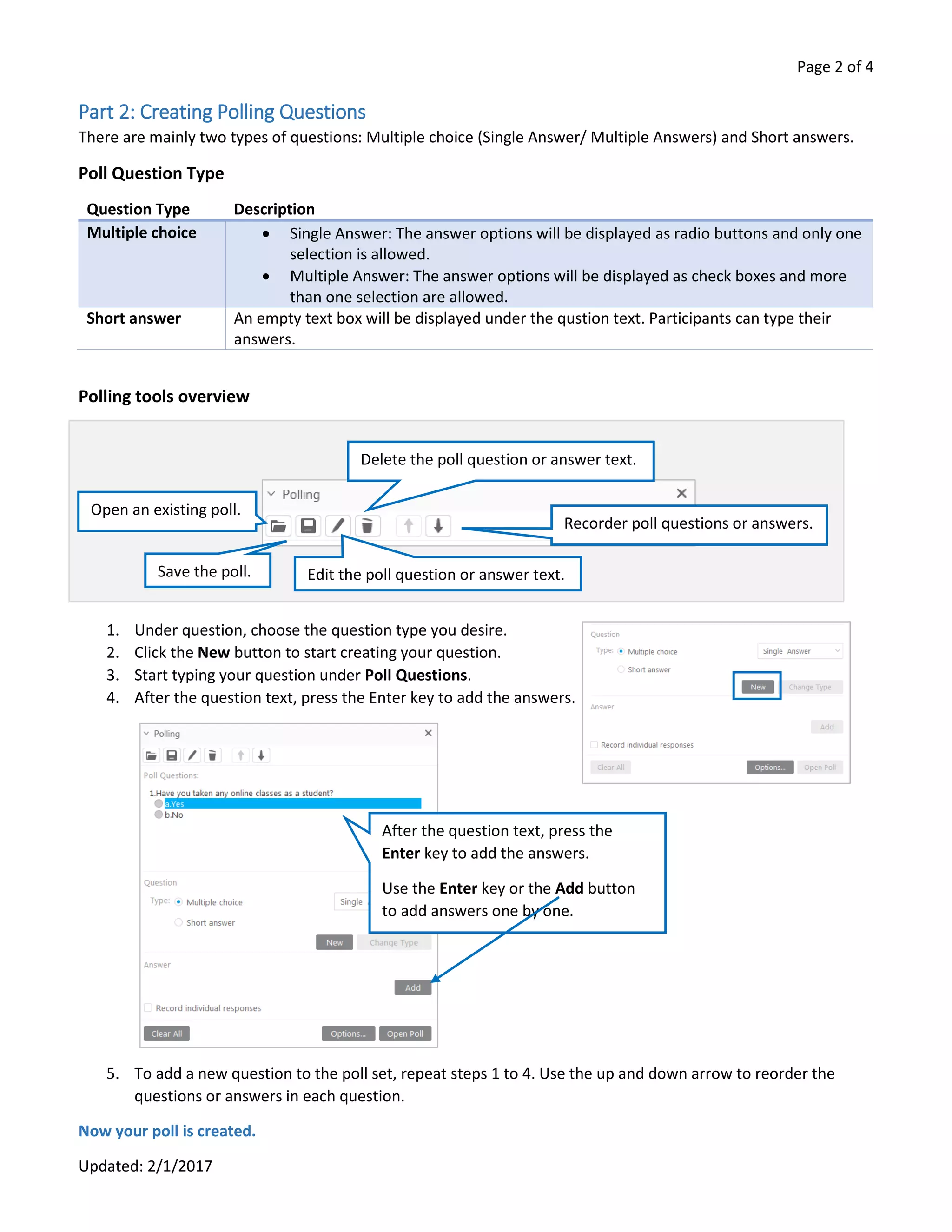 Polling in WebEx Meetings | PDF