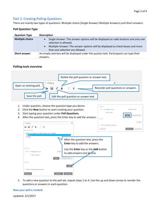 Polling in WebEx Meetings | PDF