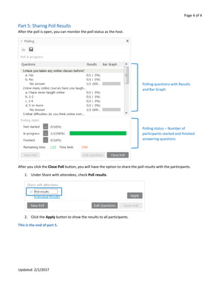 Polling in WebEx Meetings | PDF