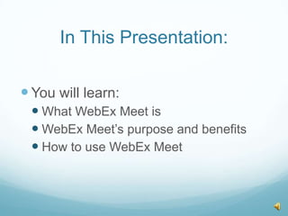 Group 6 Presentation: WebEx Meet | PPTX | Web Conferencing | Computer Software and Applications