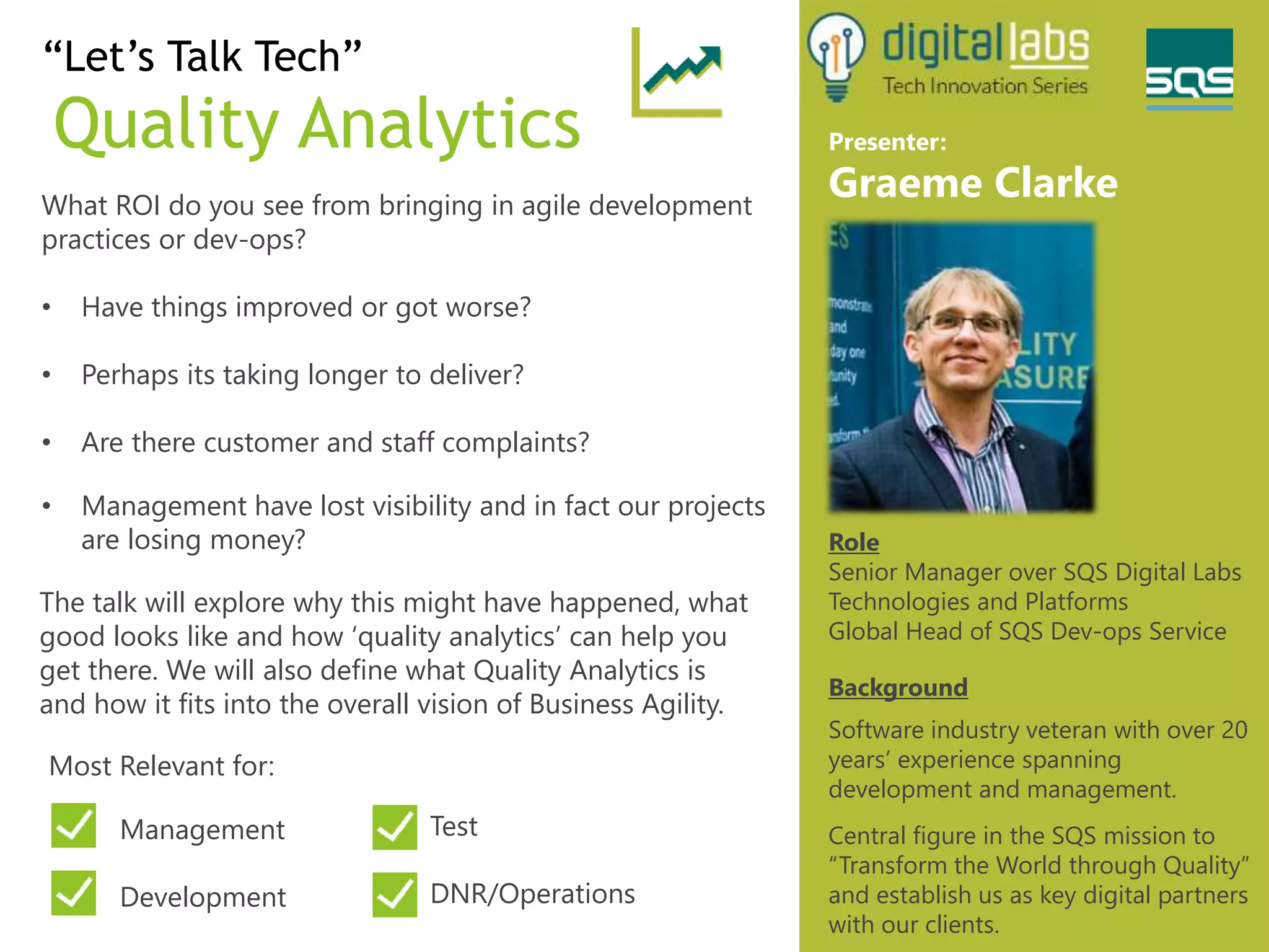 Quality Analytics | PPTX | Business Operations | Business