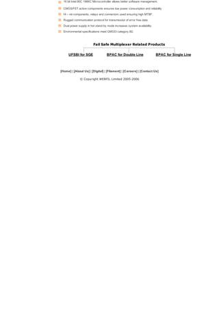 Webfil digital _ fail safe multiplexer | PDF