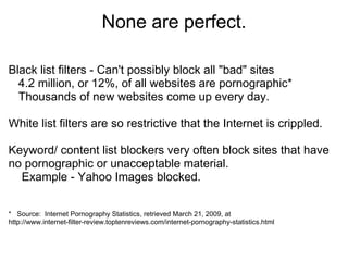 Web Filters And Other Evil Doers | PPT