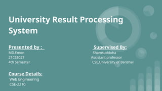 Web_final.pptx where student can check result | PPTX