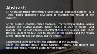 Web_final.pptx where student can check result | PPTX