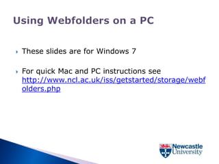 Webfolders on a pc | PPTX