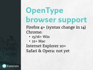 Web Safe Fonts Are Dead Series | Part 3: OpenType, The New Frontier | PPT