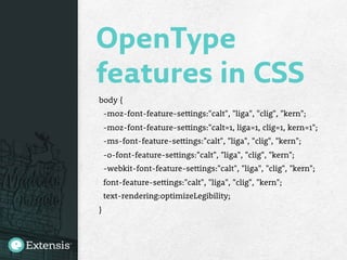 Web Safe Fonts Are Dead Series | Part 3: OpenType, The New Frontier | PPT