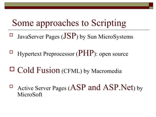 Web forms and server side scripting | PPT