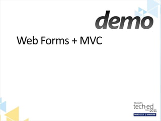 ASP.NET Web Forms vs. MVC | PPTX | Web Design and HTML | Internet