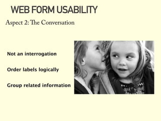 Web Form Usability | PPTX | Web Development | Internet