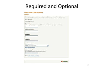 Web Form Usability and Validation | PPT