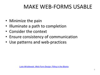 Web Form Usability and Validation | PPT