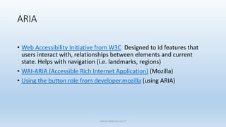 Basics of creating accessible code for websites | PPT