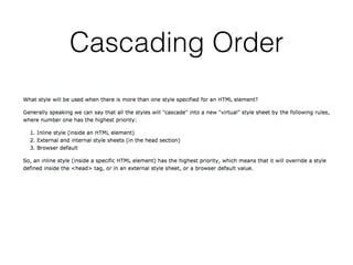 Web front end development introduction to html css and javascript | PPT